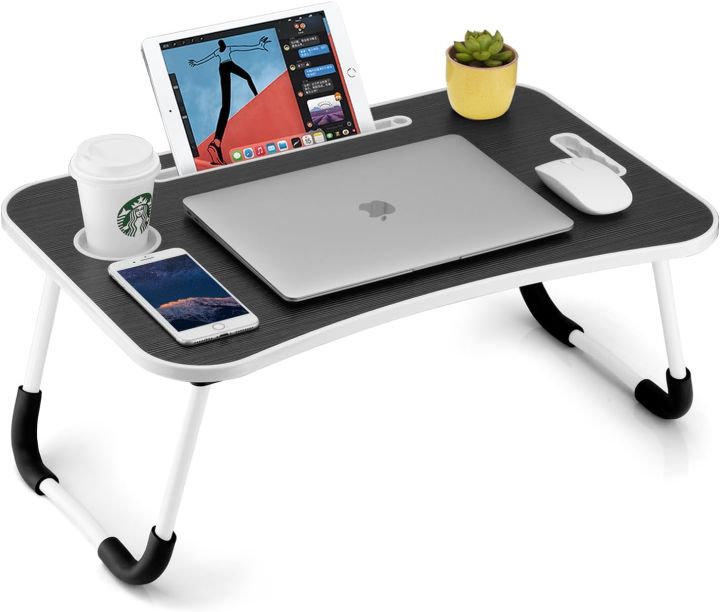 Foldable Laptop Bed Table HiQuality Notebook Stand Reading Holder Cup ...