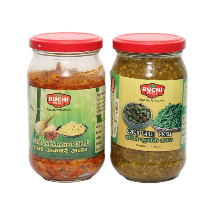 Pack Of 2 Ruchi Tama & Green Chilli Pickle 400Gm | Daraz.com.np