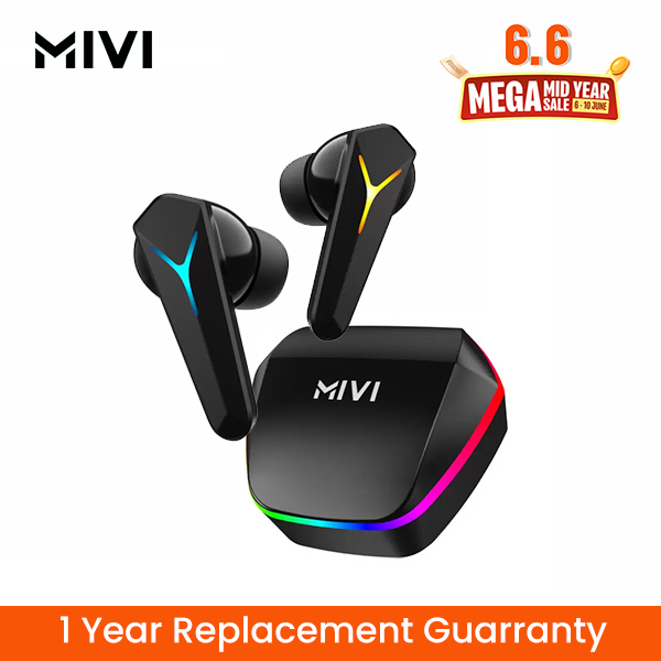 Mivi Commando Z7, 13mm Drivers Bass,50H Playtime,Dual Mic Ai ENC,Gaming ...