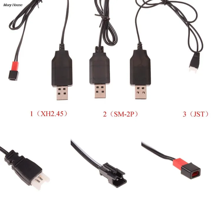 Special Offer New 3.7V Battery Usb Charger Sm-2p Jst Xh2.45 X5 For Rc Helicopter Quadcopter Toy ...