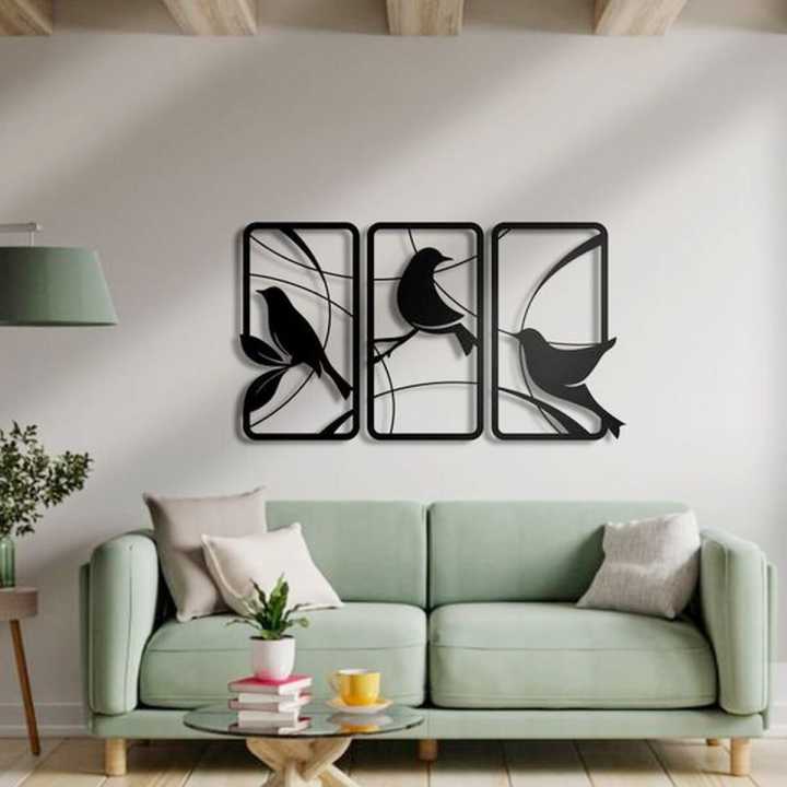Ressence Enterprises 3pc Birds Of Paradise Wooden Canvas Modern Wall ...
