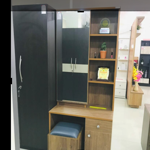 Modular Dressing Table With Puff Stool And Mirror | Daraz.com.np