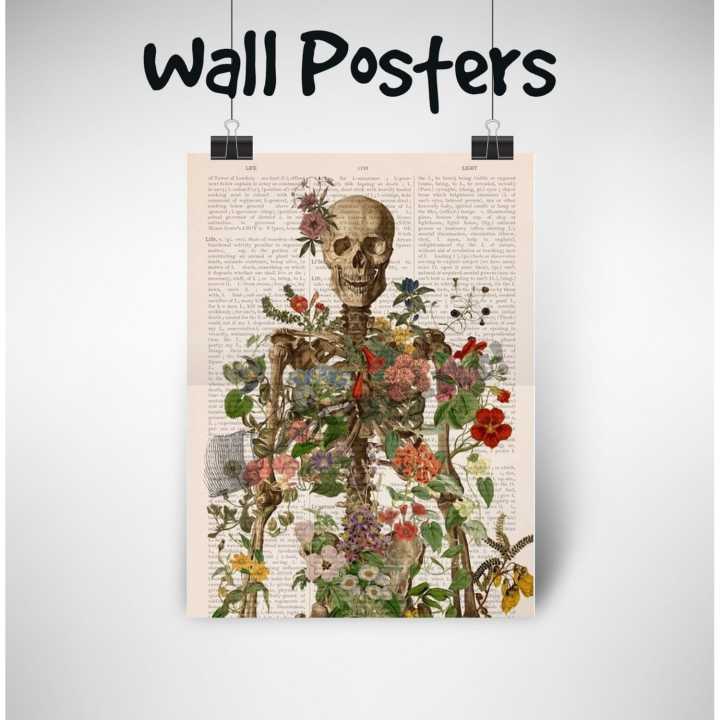 Floral Skeleton | Exclusive Release | Wall Posters to Decor your Room ...