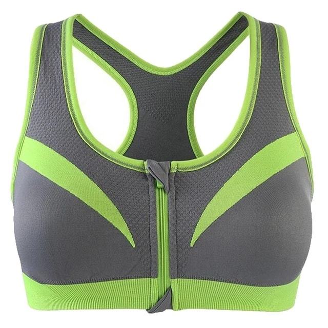 Free Size Black/Grey Zippered Sports Bra For Women | Daraz.com.np