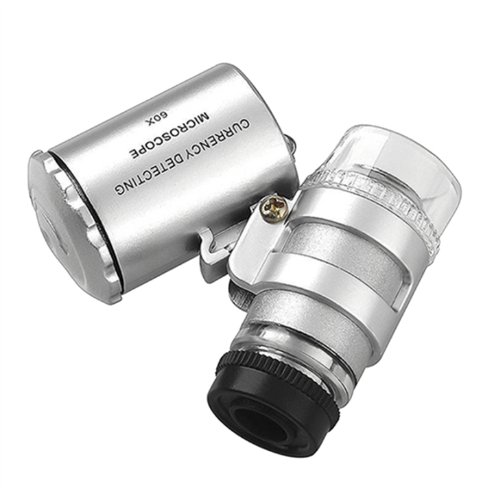 1 PCS Portable Mini Pocket 60X Microscope Handheld Magnifying Glass ...