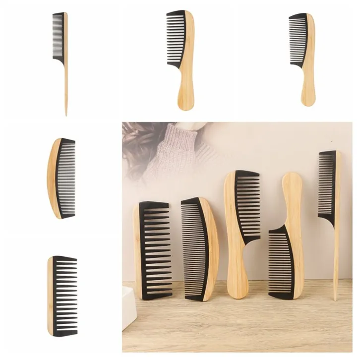 Beauty Tool Eco-friendly Bamboo Wood Hair Comb Anti-Static Anti ...