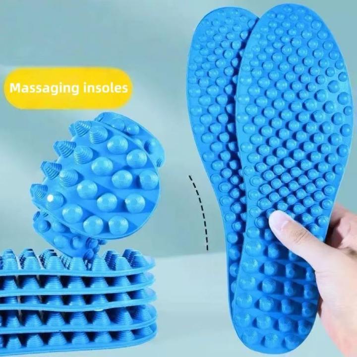4D Acupressure Foot Massage Insoles | Soft Silicone Reflexology Shoe ...