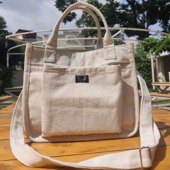 Canvas Tote Cross Body Bags | Daraz.com.np
