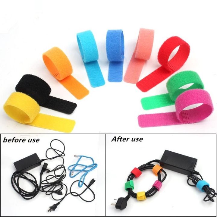 Reusable Self Adhesive Velcro Cable Ties - 6Pcs Set | Daraz.com.np