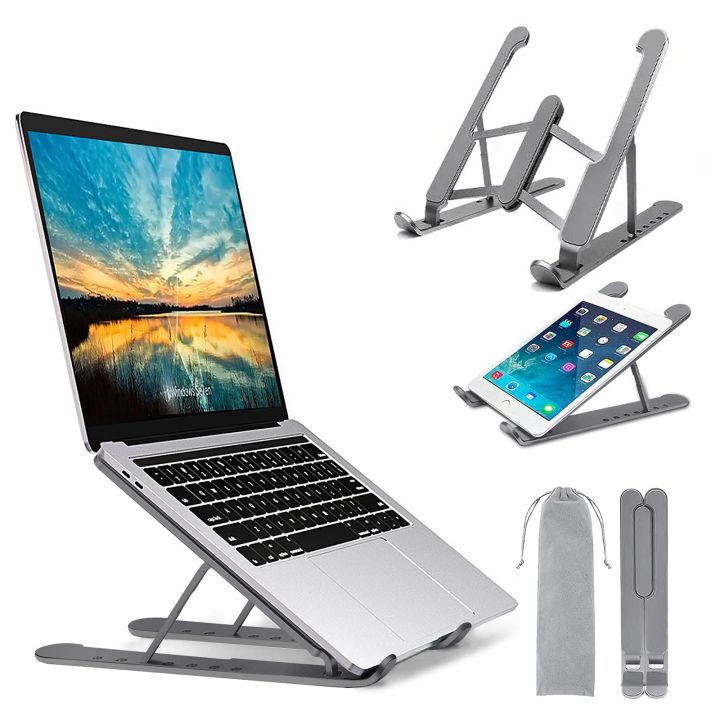 Aluminium Alloy 7-Level Adjustable Laptop Stand For 10 To 17 Inches ...
