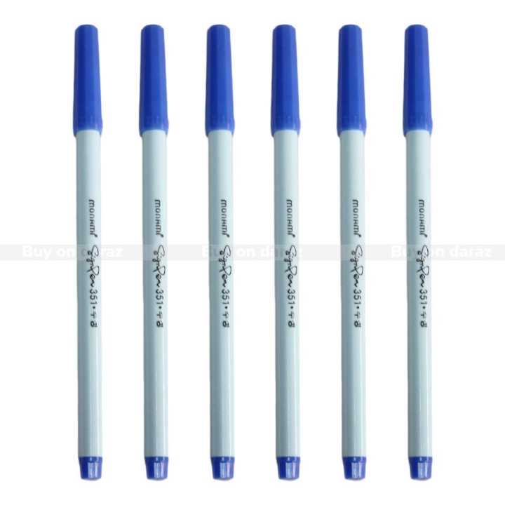 6Piece Monami Blue Color Sign Pen | Daraz.com.np