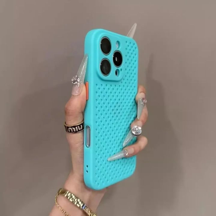 Luxury heat dissipation mesh Tpu soft shell protective Cover for iPhone ...