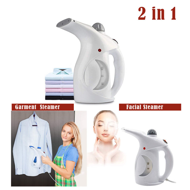 2-in-1 Nano Ionic Facial & Garment Steamer for Cold, Cough, Sinus ...