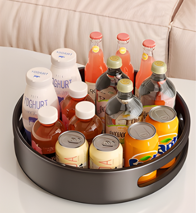 360° Rotating Stainless Steel Tray | Multi-use Lazy Susan Kitchen ...