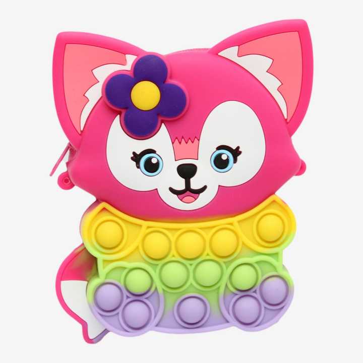 Multicolor Pop It Side Bag | Alien Fox Shoulder Bag Pop Fidget Toys ...