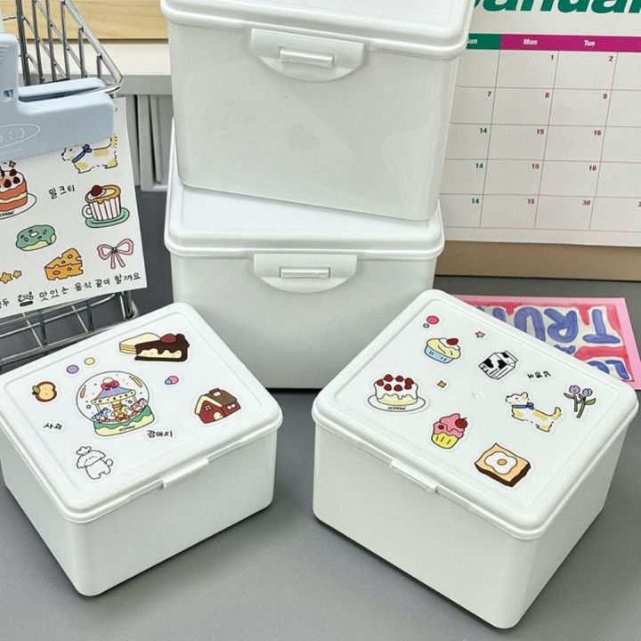New White Storage Box Kpop Idol Cards Collection Box Supplies ID Card ...