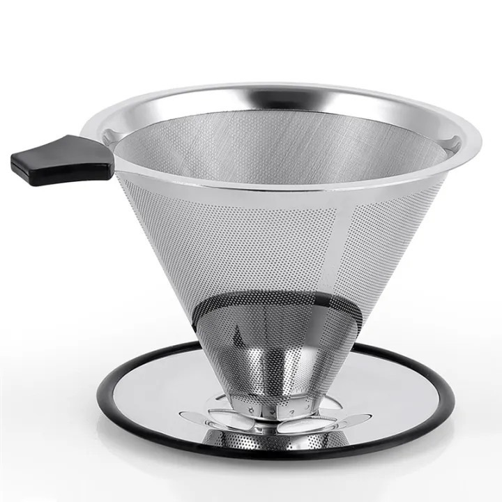 1 Piece Stainless Steel Cone Coffee Dripper Slow Drip Coffee Filter ...