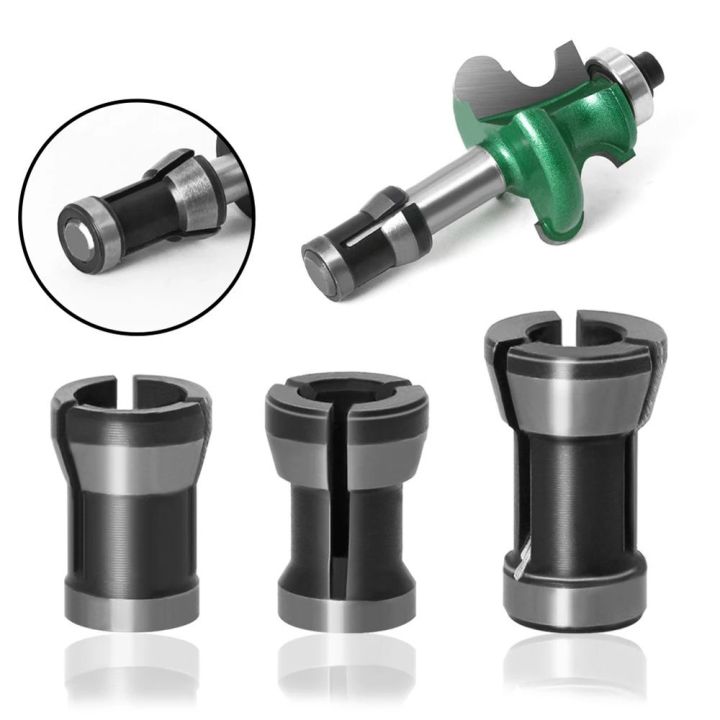 1-3Pcs 6.35mm 8mm 6mm Engraving Trimming Collets Set Machine Router ...