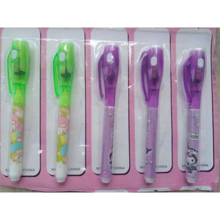 Invisible Writing Magic Pen Uv Light Ultra Violet Ink Secret Message ...