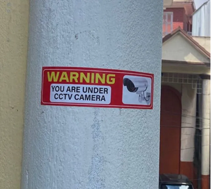 Warning You Are Under CCTV Camera Excellent Quality 2.5/8 inch Sticker ...