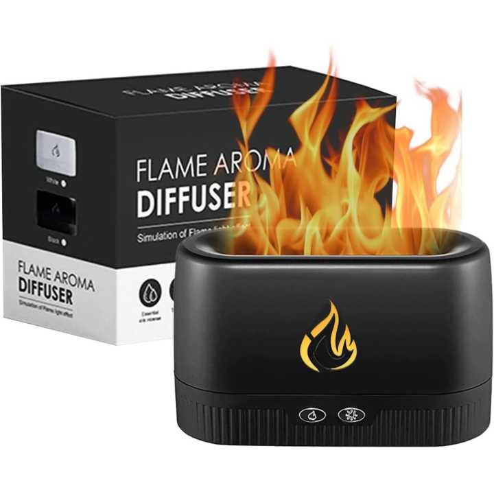 Color Flame Fireplace Air Aroma Essential Oil Diffuser,250 ml Flame ...