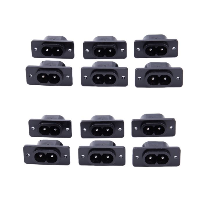 XHHDQES 12 x AC 250V 2.5A IEC320 C7 Socket Solder Cup Pins Power ...