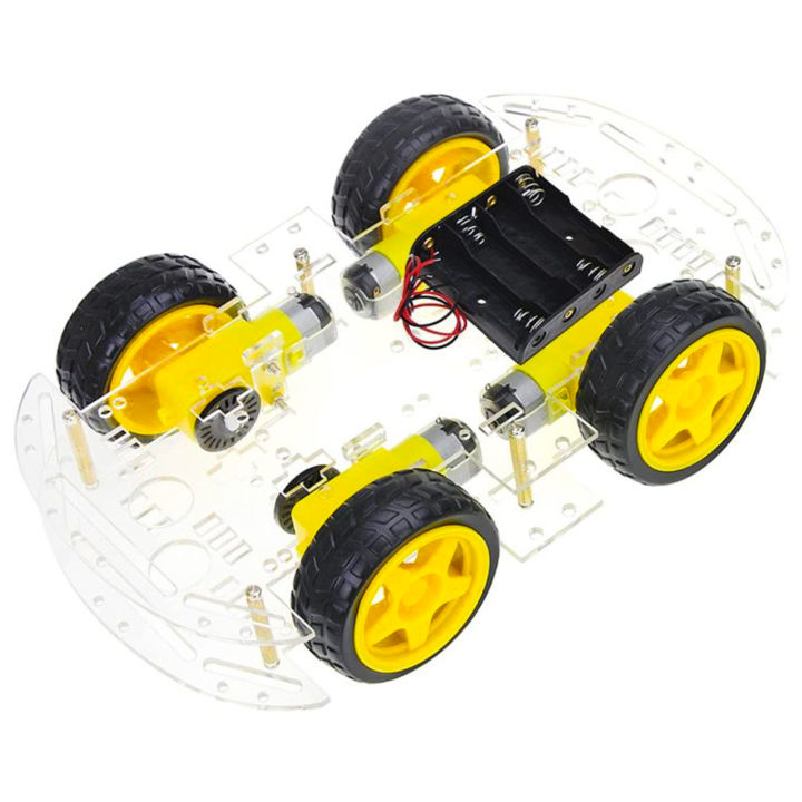 DC Motor Wheel Kit Plastic TT Motor Tire Wheel 3-6V Dual Shaft Gear ...