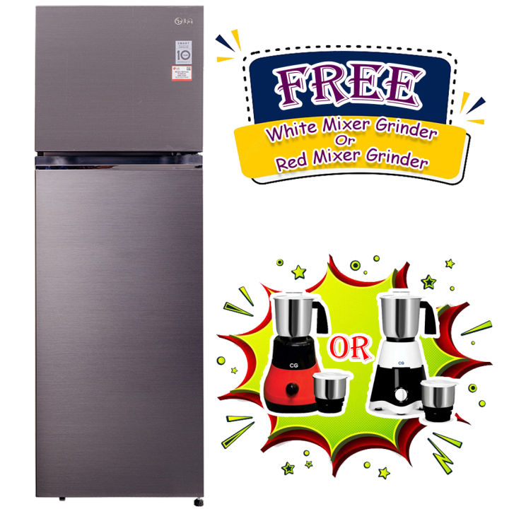 LG Brand 340 Liter Double Door Refrigerator with Free Red Or White ...