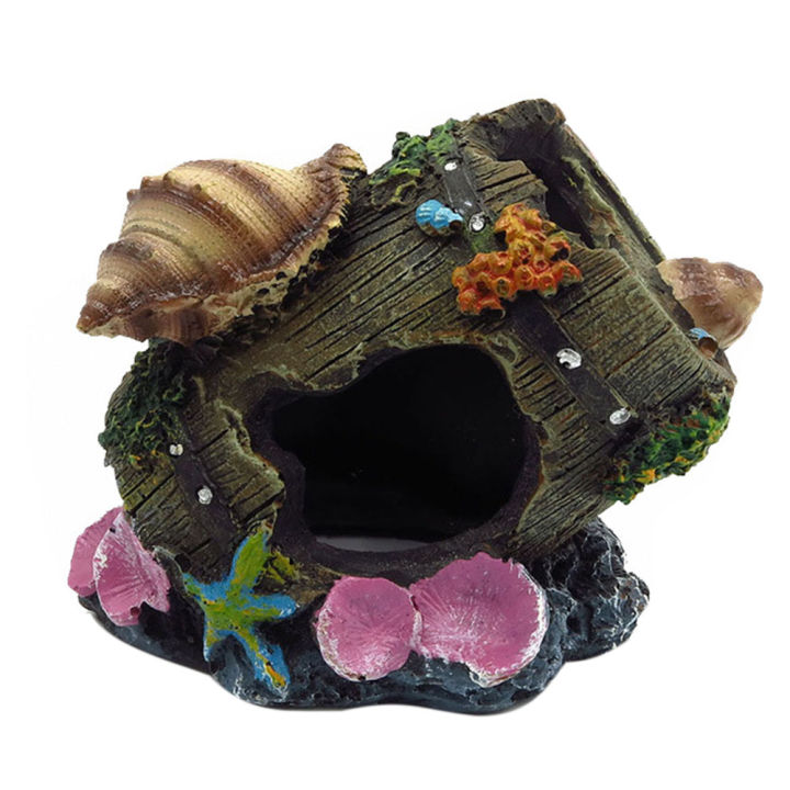 Resin Crafts Antique Wine Barrels Aquarium Fish Tank Reptilia Hiding ...