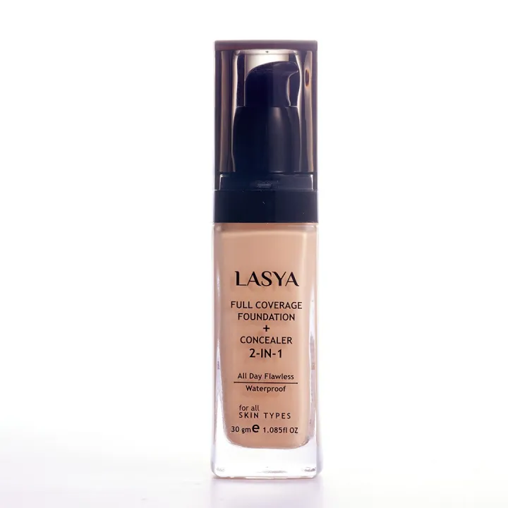 Lasya Full Coverage Foundation Plus Concealer 2 in 1 All Day Flawless ...