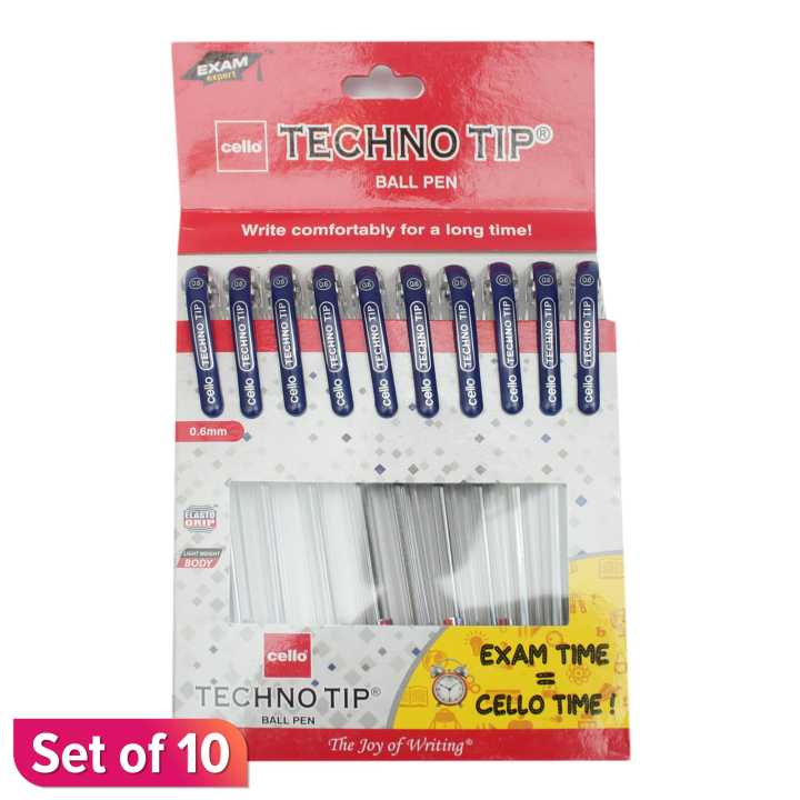 Techno Tip Blue Pen Set Of 10 | Daraz.com.np