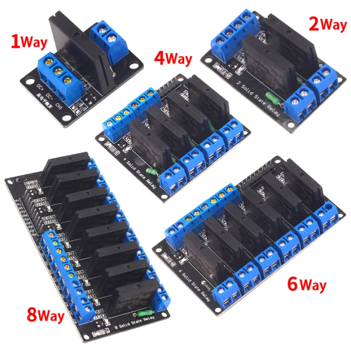 5V Relay 1 2 4 8 Channel SSR High Low Level Solid State Relay Module ...