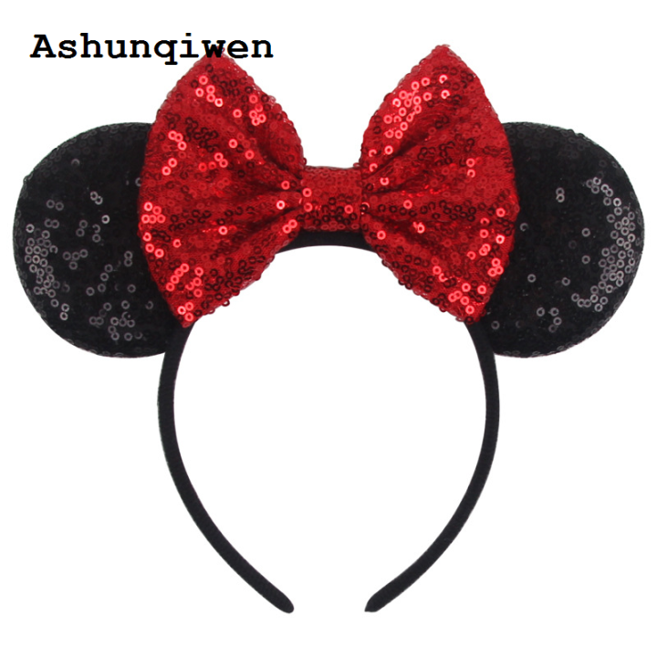 Ashunqiwen New style Amusement park glitter bow headband, sweet ...