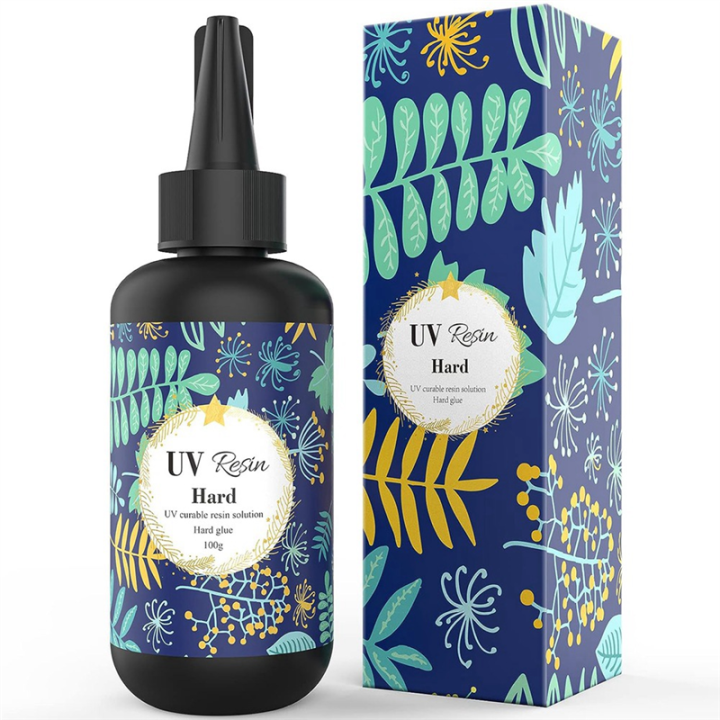 UV Resin - 100G Crystal Clear Hard Type Glue Ultraviolet Curing Epoxy Resin for DIY Jewelry ...