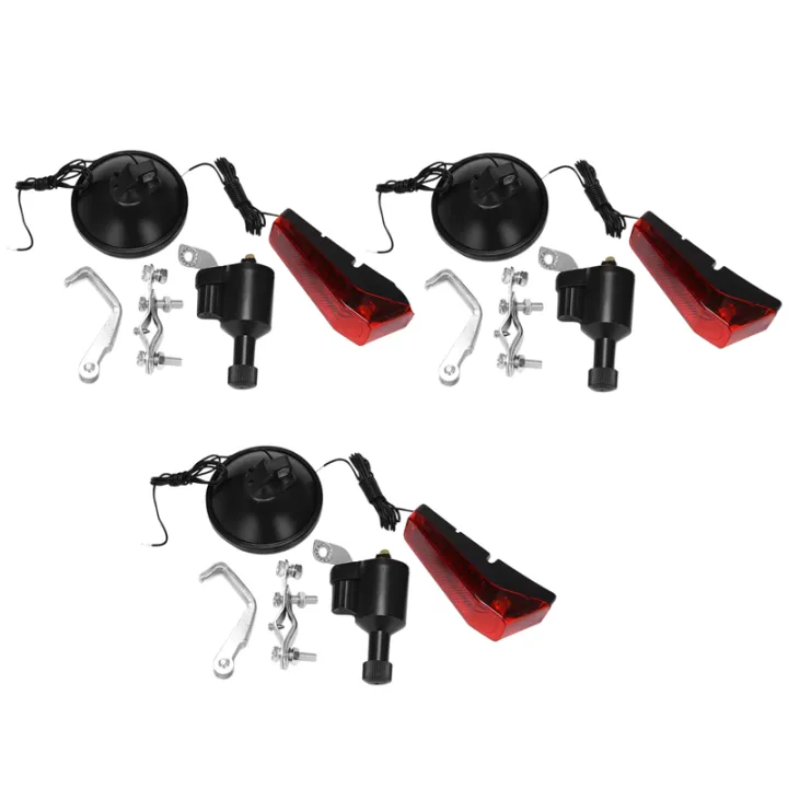 3X Motorized Bike Bicycle Friction Dynamo Generator Head Tail Light ...