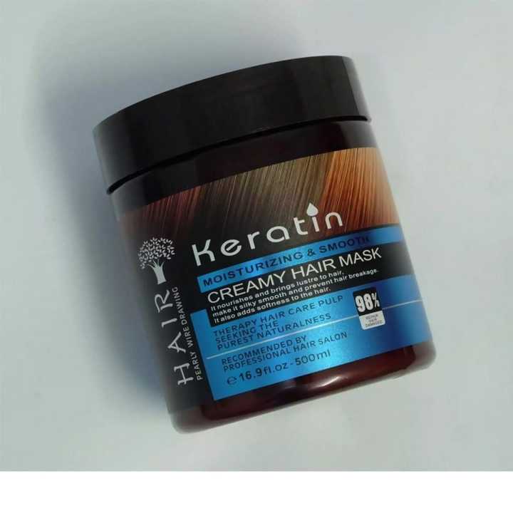 Keratin Moisturizing & Smooth Yellow Creamy Hair Mask Treatment Cream ...