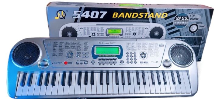 Bandstand Electronic Keyboard 54 Key Musical Piano With Microphone ...