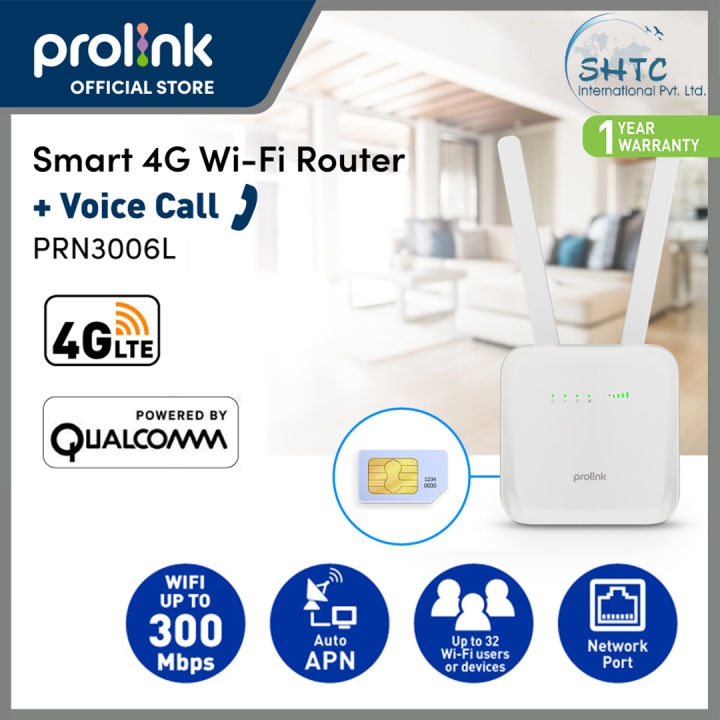 Prolink 4glte Wireless N Router With Voice Prn3006l Np