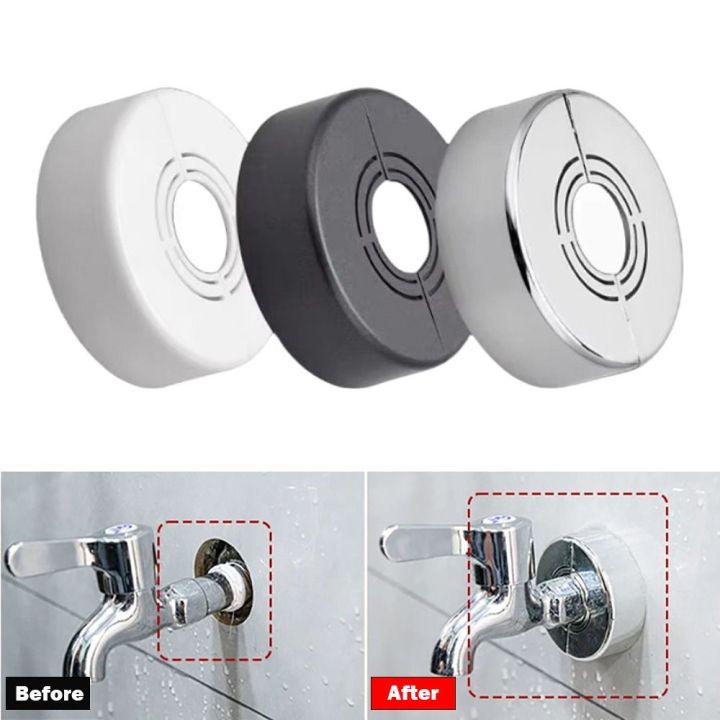 Useful ABS Shower Faucet Cover Adjustable Plating Pipe Wall Covers Wall ...