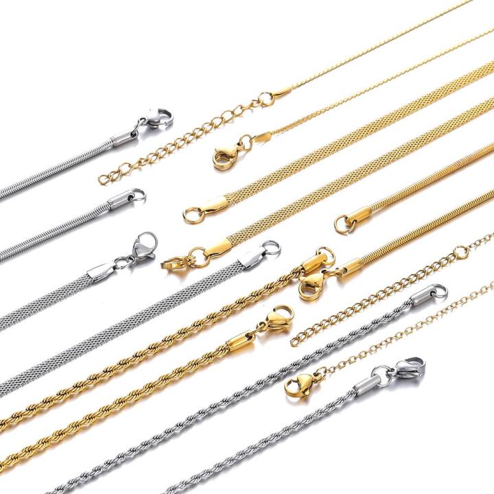 St. kunkka 1pcs 50cm Color-retaining Chain Stainless Steel Chain With ...