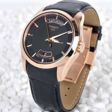 Classic Luxury Men Watch Stick Index Round Dial Day Date Displayed ...