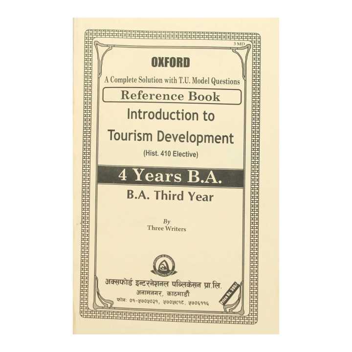 Introduction To Tourism Development - Ba 3Rd - Hist 410 - Reference ...