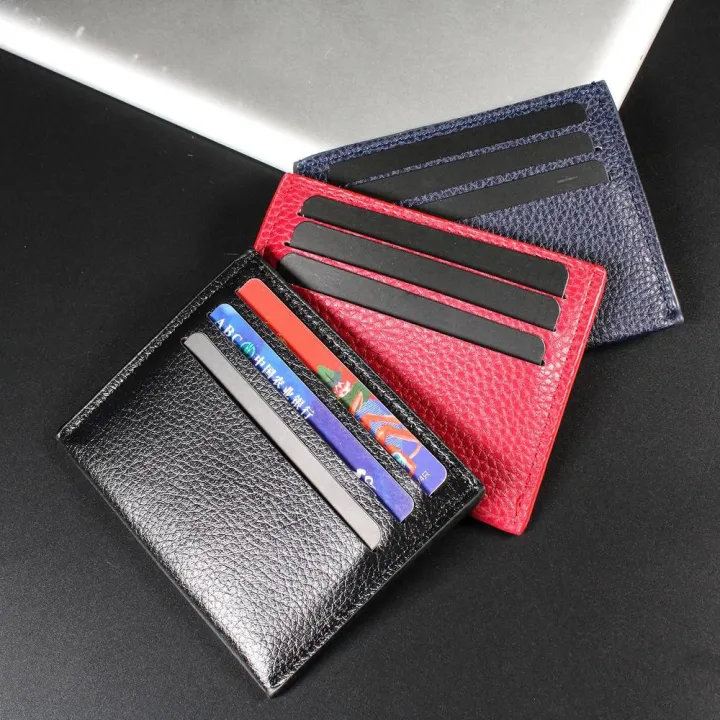Litchi Pattern Wallet Compact Card Wallet Luxury Multi-Card Card Holder ...