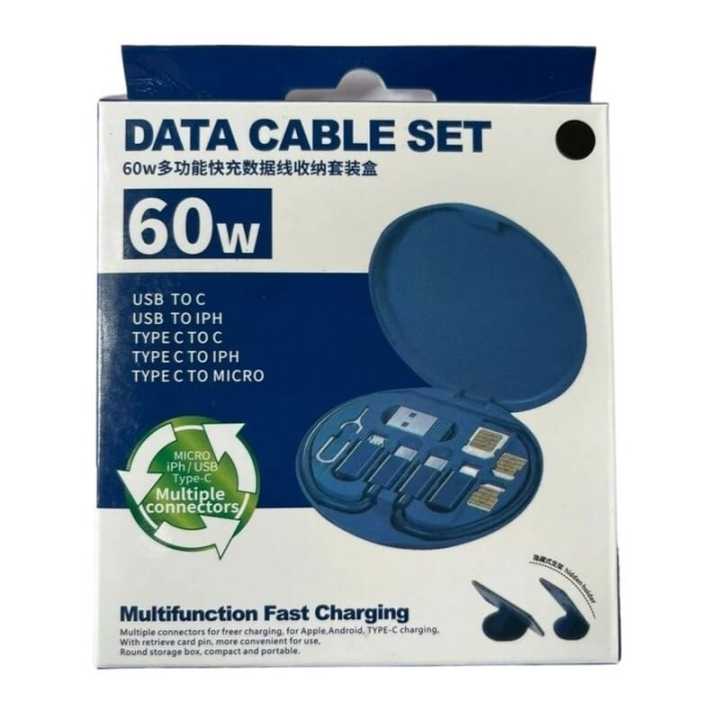 Multifunctional Data Cable Storage Box Adaptor For Lightning, USB-C and ...