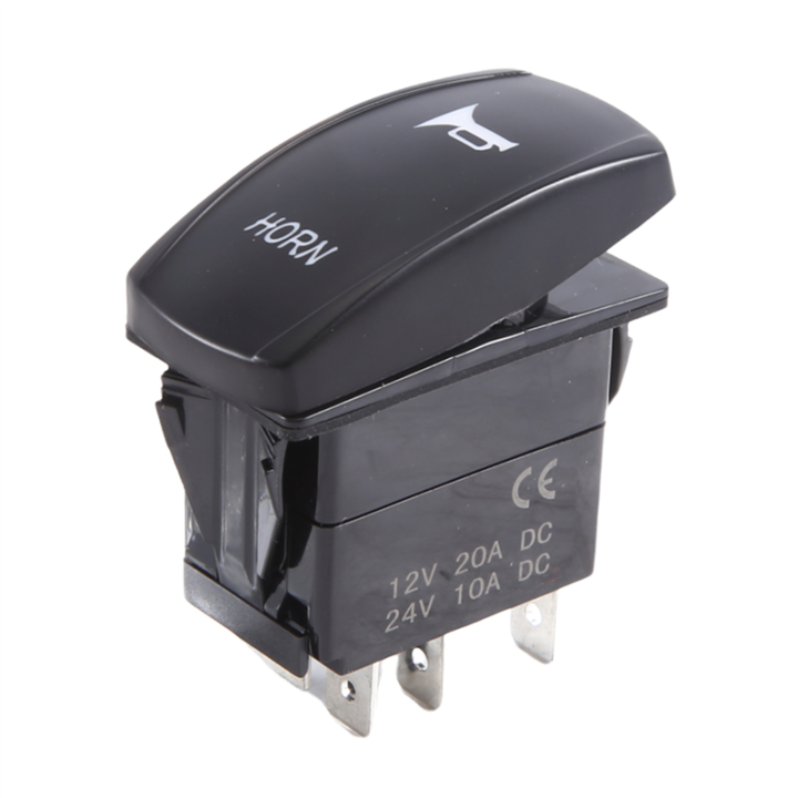 Momentary Car Boat Marine LED Light Horn Bell Laser Rocker Switch 12V ...