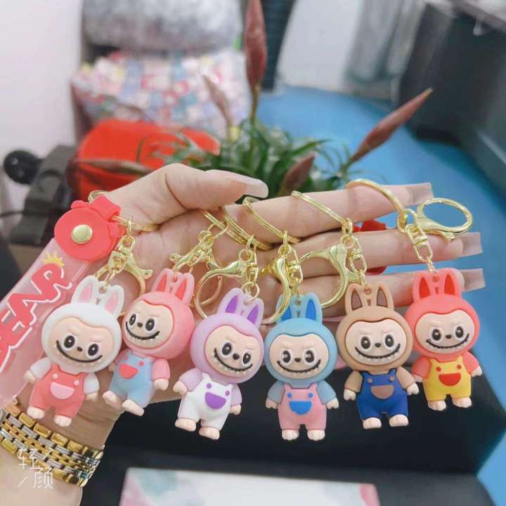 New Style Labubu Little Sheep Keychain Cute Cartoon Doll Car Key Ring ...