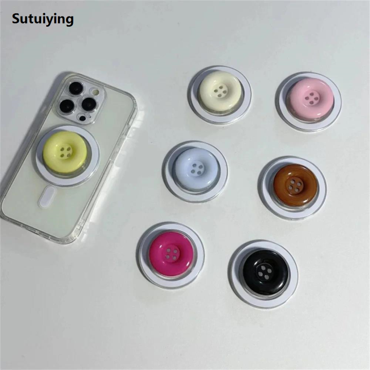 Sutuiying Korean 3D Cute Plain Button for Magsafe Magnetic Phone ...