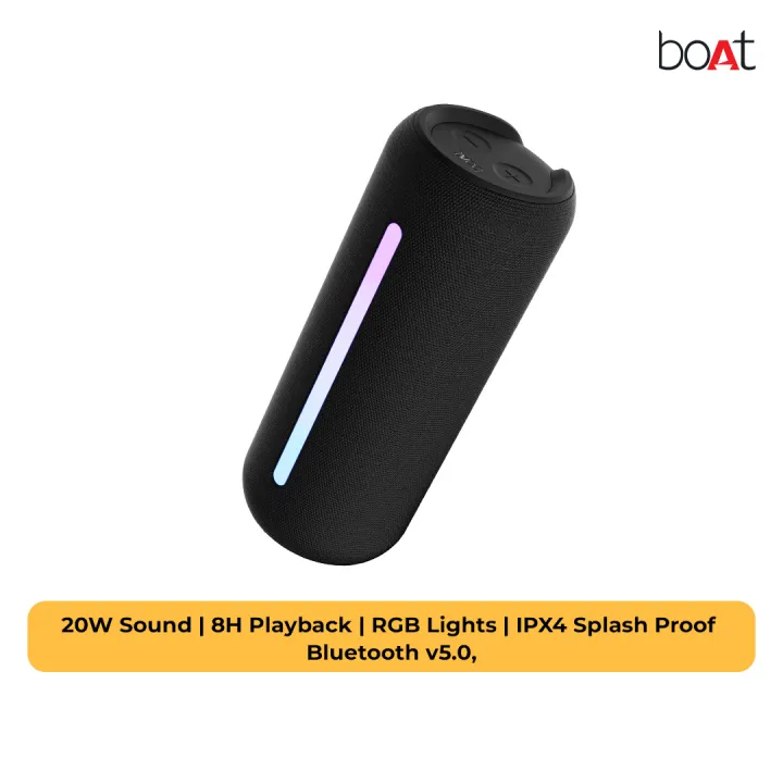 boAt Stone Spinx Pro Portable Speaker with 20W RMS Sound, 8 Hours ...