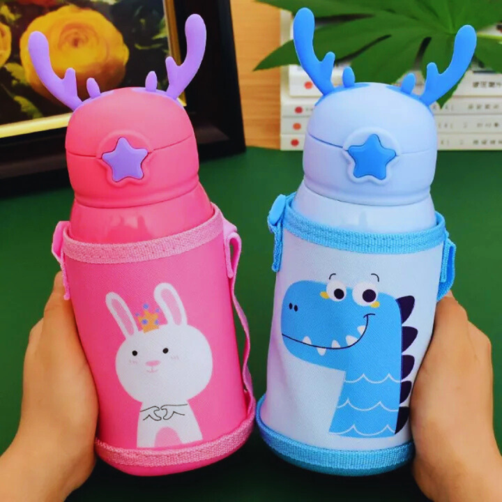DeerSip Deluxe 316 Stainless Steel Sipper Bottle – Cartoon Antler ...