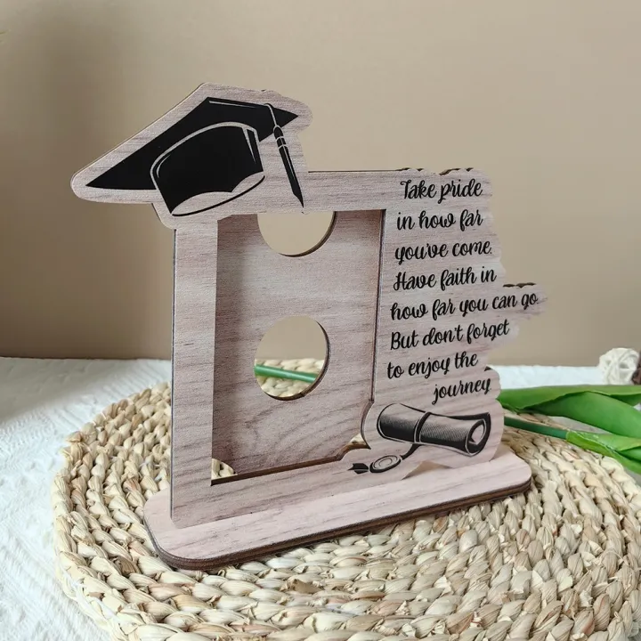 Durable Vintage Graduation Photo Frame Rustic Celebration Wooden ...